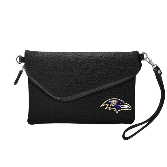 Bags | Baltimore Ravens Fold Over Crossbody Pebble Purse | Poshmark